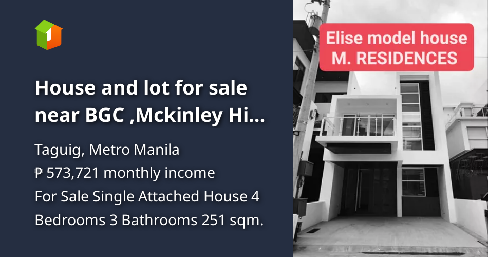 House and lot for sale near BGC ,Mckinley Hill ,Airport [Houses and ...