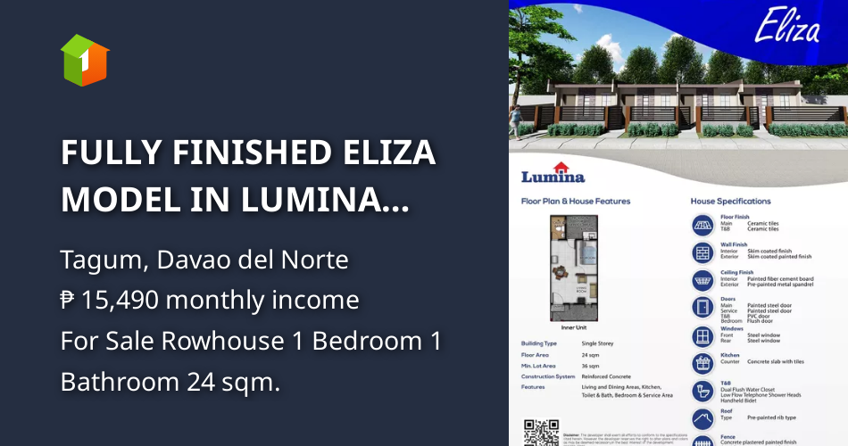 FULLY FINISHED ELIZA MODEL IN LUMINA TAGUM [Houses and Lots 🏘️ ...