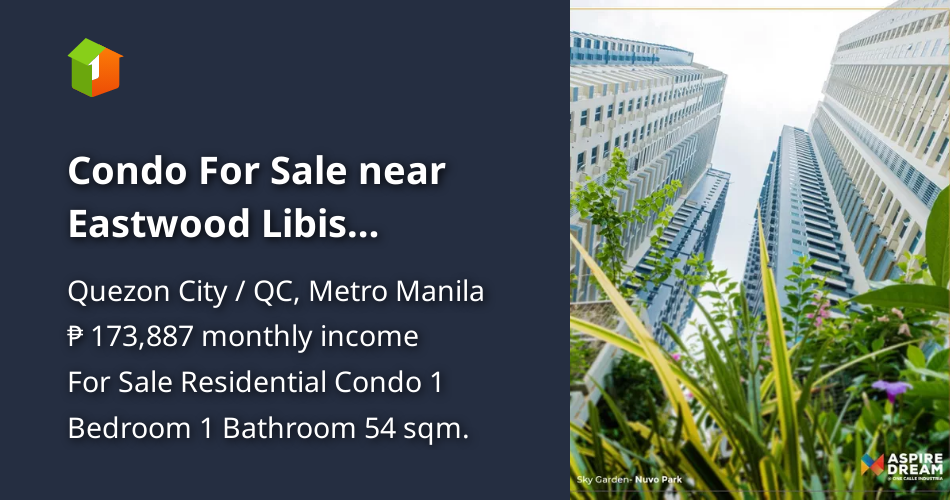 Condo For Sale near Eastwood Libis QC;Ready for Occupancy; 5%Move-In ...