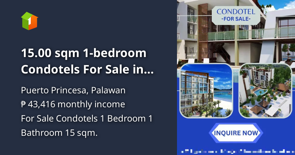 15.00 sqm 1-bedroom Condotels For Sale in Puerto Princesa Palawan ...