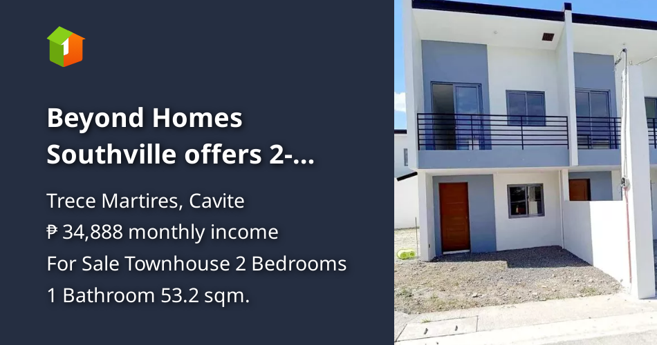 Beyond Homes Southville offers 2-bedroom Townhouse For Sale thru Pag ...