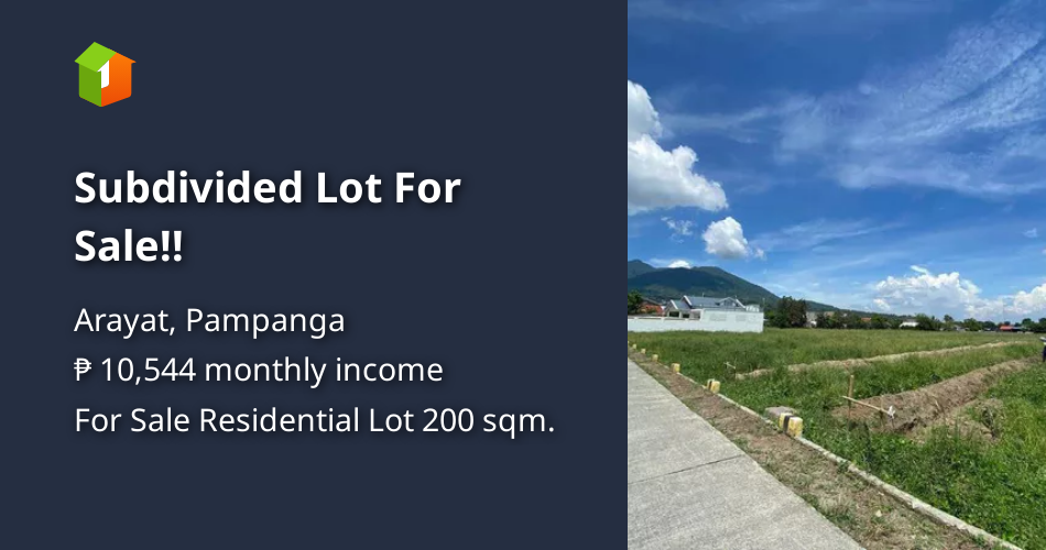 Subdivided Lot For Sale!! [Lots 🚜] (April 2025) in Arayat, Pampanga for ...