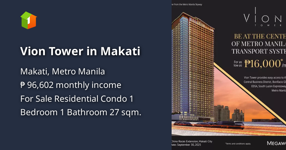 Vion Tower in Makati [Condos 🏙️] (June 2022) in Makati, Metro Manila ...