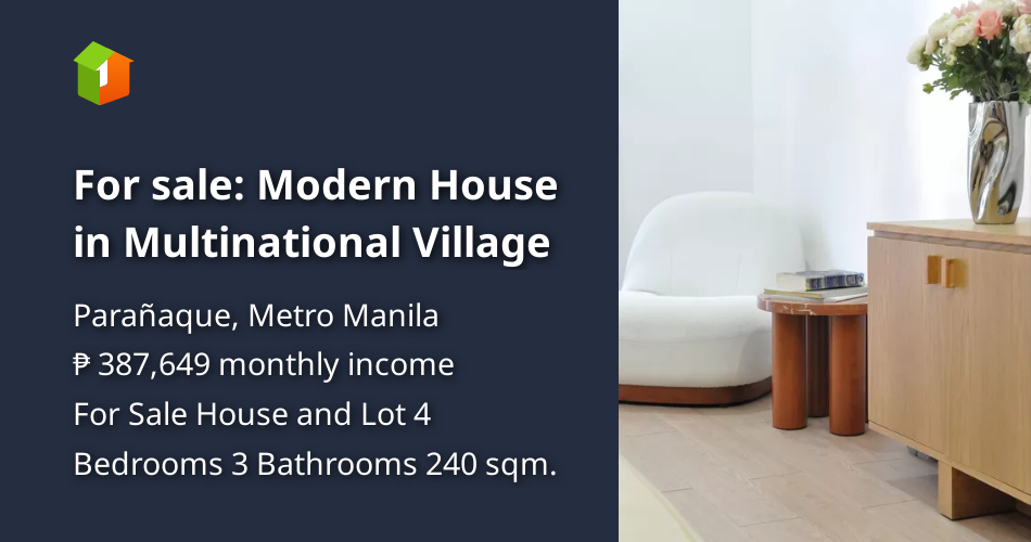 For sale: Modern House in Multinational Village [Houses and Lots 🏘️ ...