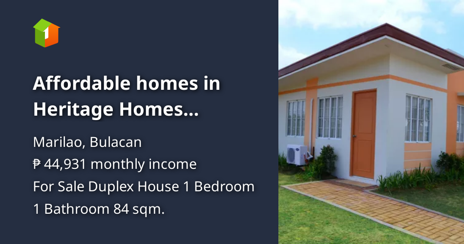 Affordable homes in Heritage Homes Marilao, Bulacan - Various models ...