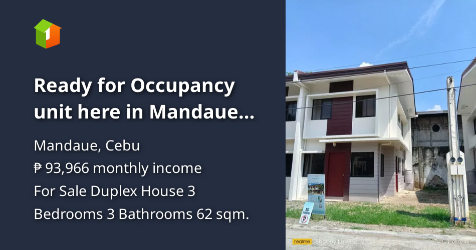 Ready for Occupancy unit here in Mandaue City Duplex for sale [Houses ...