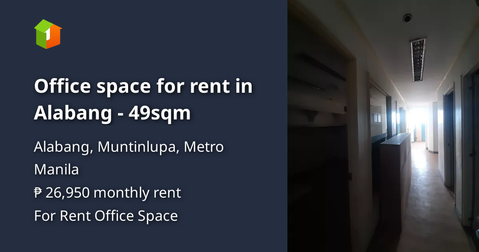 Office space for rent in Alabang - 49sqm [Commercial Properties 🏭 ...
