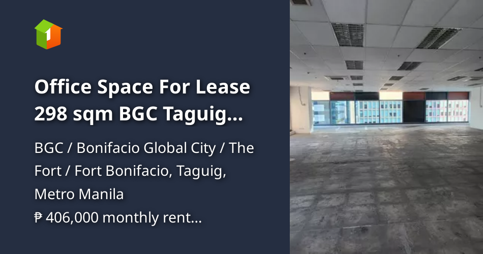 Office Space For Lease 298 sqm BGC Taguig Call Center [Commercial ...
