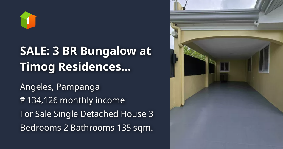 SALE: 3 BR Bungalow at Timog Residences Angeles City [Houses and Lots 🏘 ...