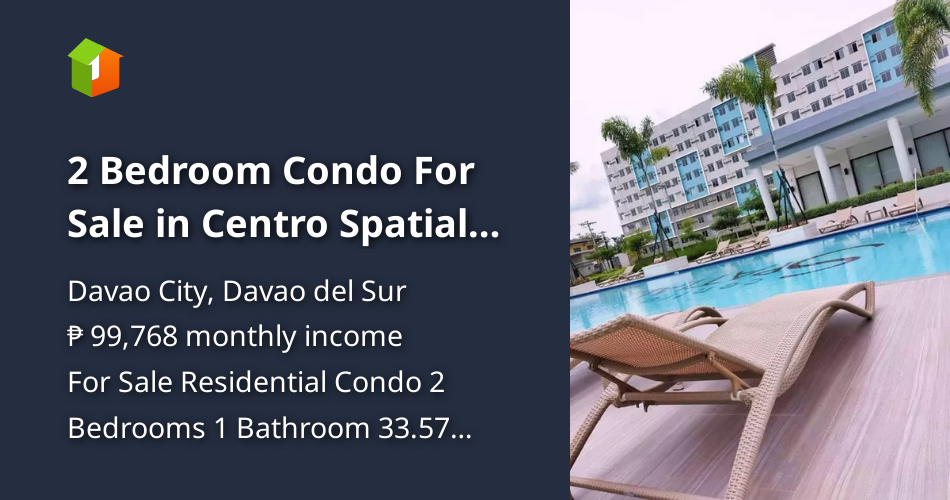 2 Bedroom Condo For Sale in Centro Spatial Davao City [Condos 🏙️ ...