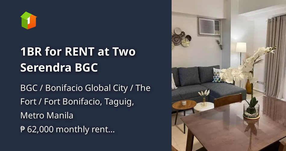 1BR for RENT at Two Serendra BGC [Condos 🏙️] (December 2022) in BGC ...