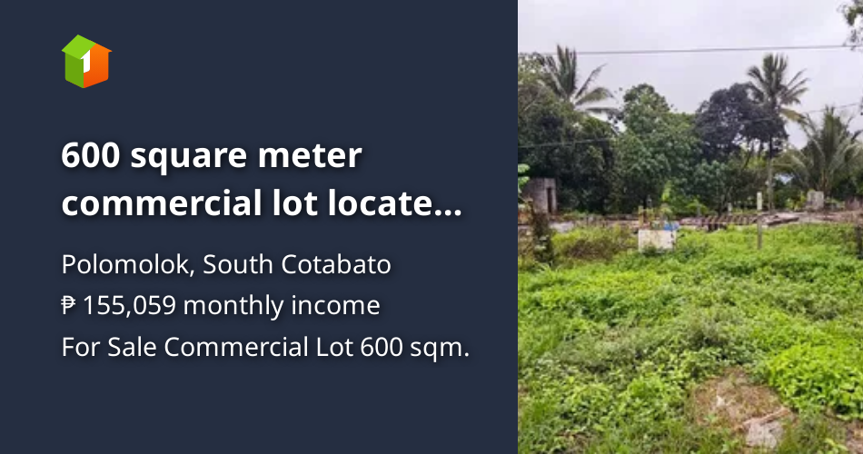 600 square meter commercial lot located on the National Highway in ...