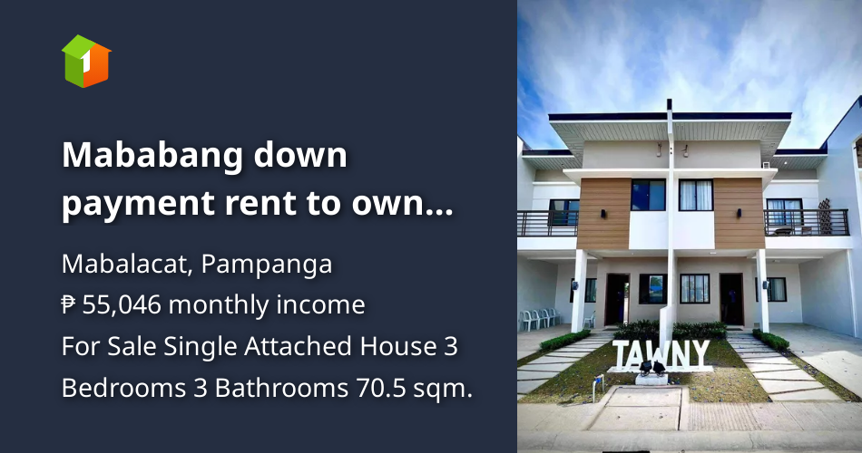Mababang down payment rent to own house in Mabiga, Mabalacat, Pampanga ...