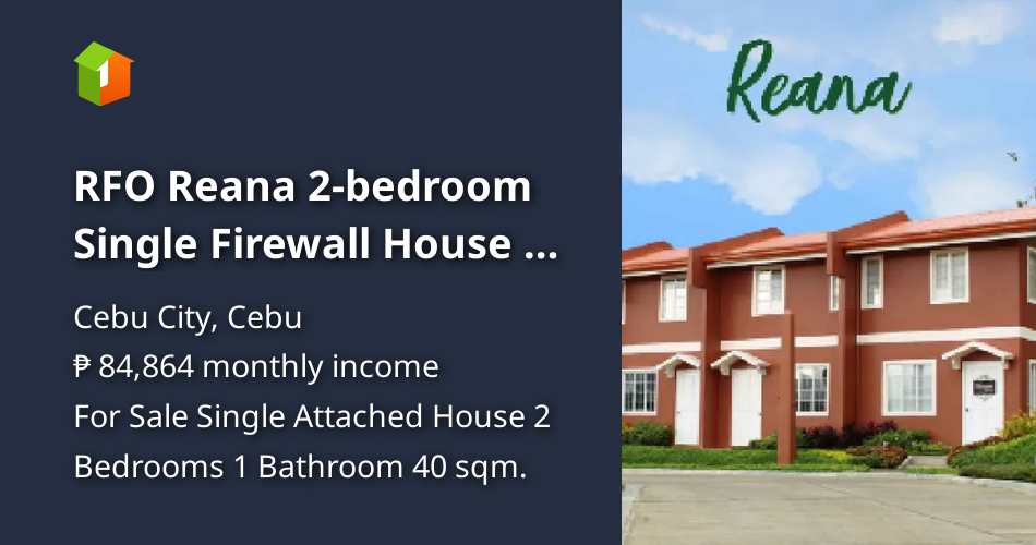 RFO Reana 2-bedroom Single Firewall House & Lot For Sale in Cebu City ...