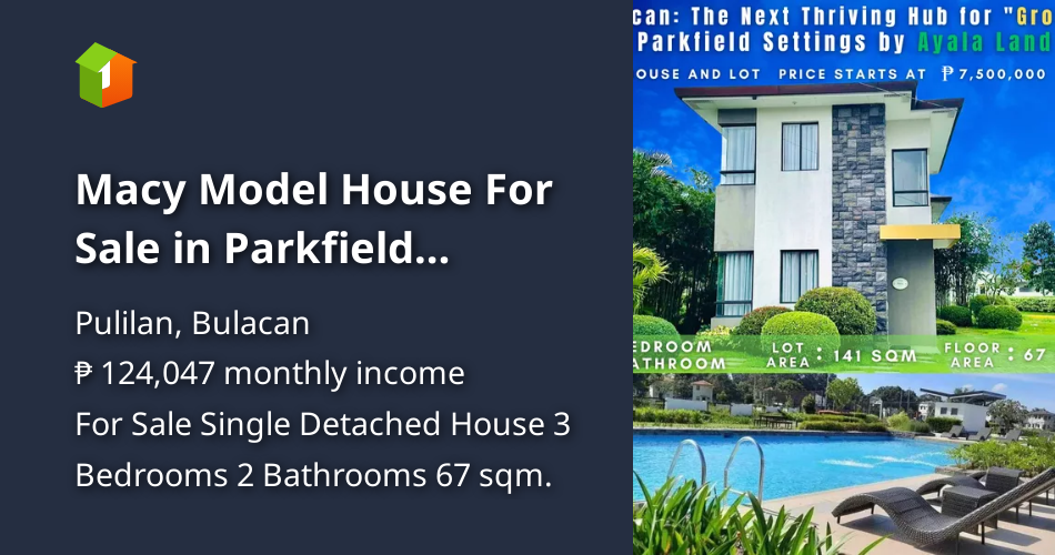 Macy Model House For Sale in Parkfield Settings Pulilan Bulacan [Houses ...