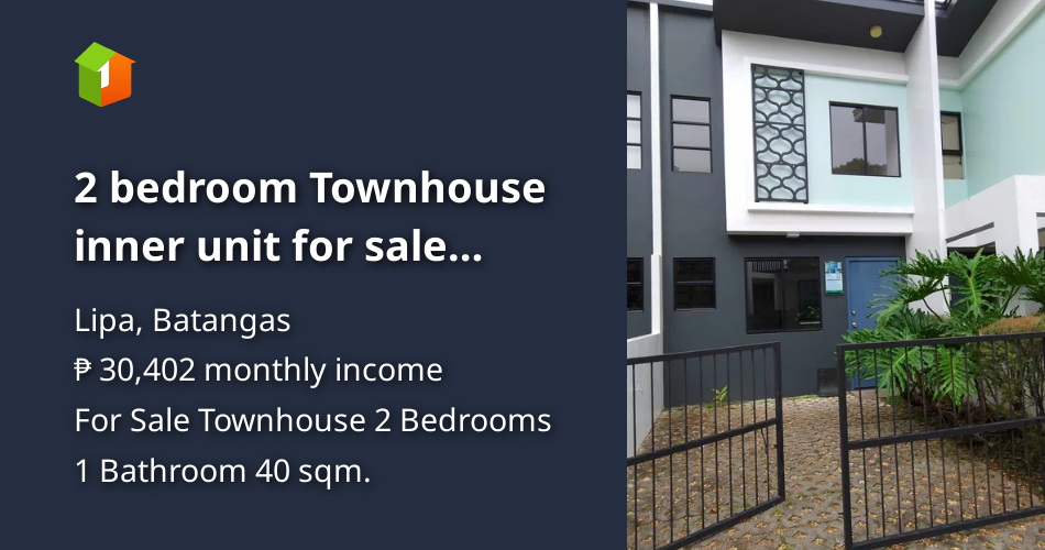 2 bedroom Townhouse inner unit for sale complete package [Houses and ...