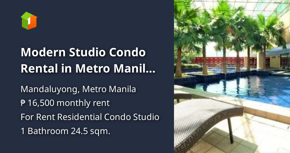 Modern Studio Condo Rental in Metro Manila High-Rise [Condos 🏙️ ...