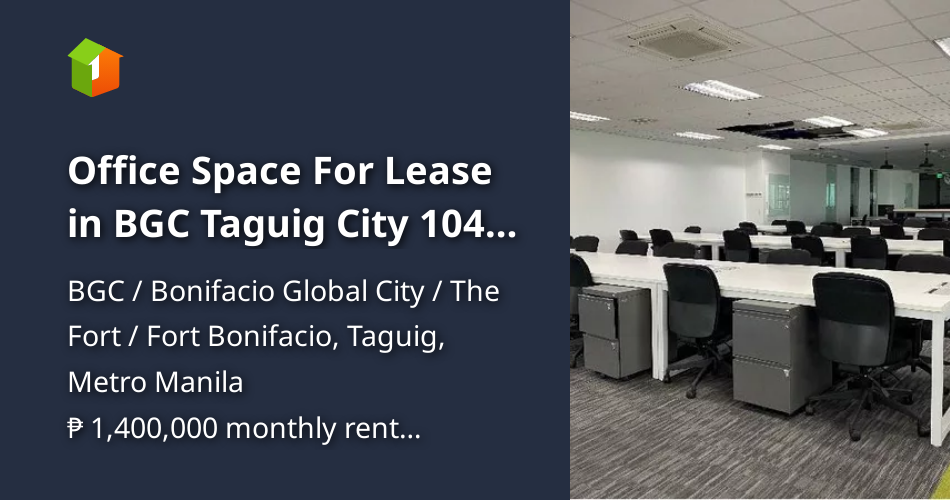 Office Space For Lease in BGC Taguig City 1040 sqm [Commercial ...