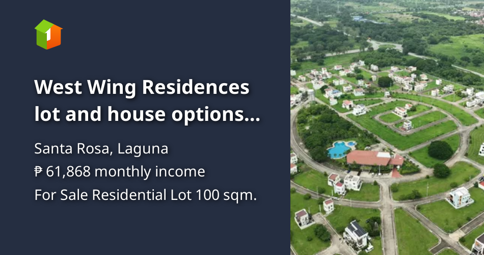 West Wing Residences lot and house options in Eton City [Lots 🚜] (April ...