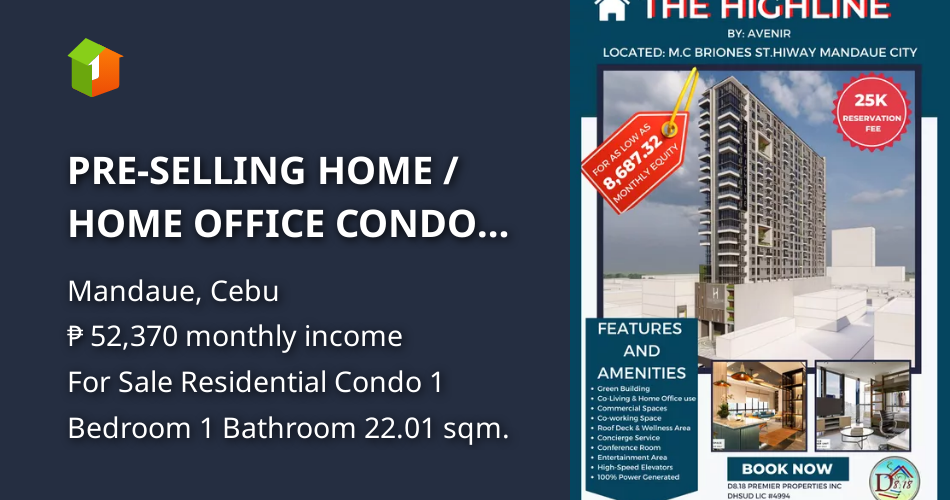 PRE-SELLING HOME / HOME OFFICE CONDO IN MANDAUE CITY THE HIGH LAND ...