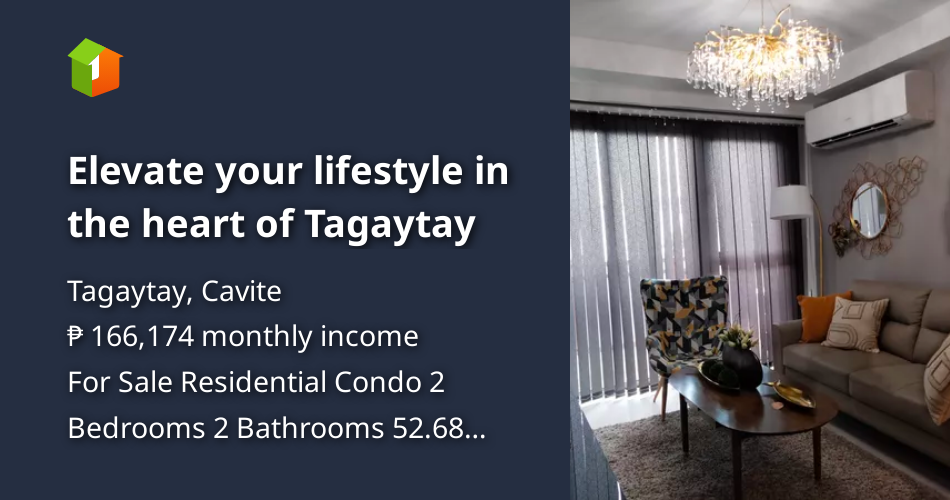 Elevate your lifestyle in the heart of Tagaytay [Condos 🏙️] (November ...