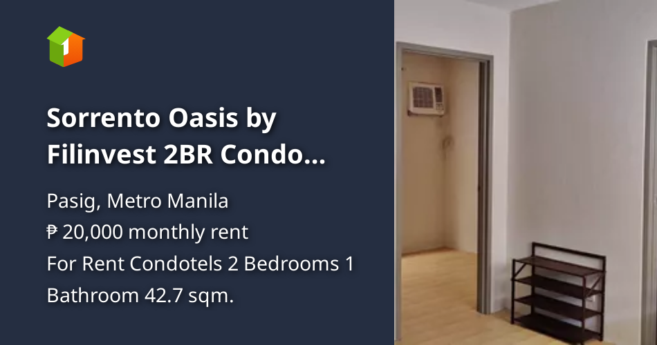 Sorrento Oasis by Filinvest 2BR Condo Rental in Pasig City [Condos 🏙️] (December 2022) in Pasig ...