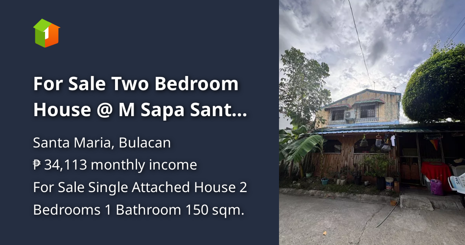 For Sale Two Bedroom House @ M Sapa Santa Maria [Houses and Lots 🏘️ ...