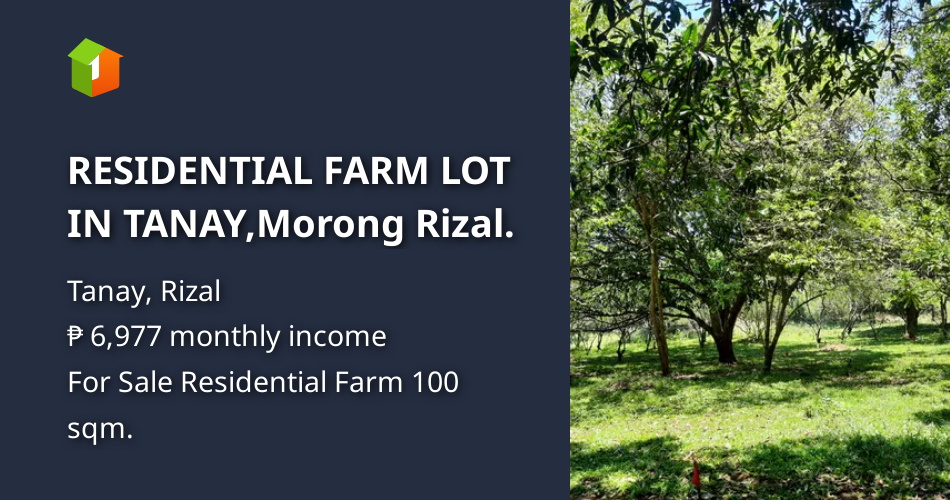 RESIDENTIAL FARM LOT IN TANAY,Morong Rizal. [Lots 🚜] (April 2025) in ...