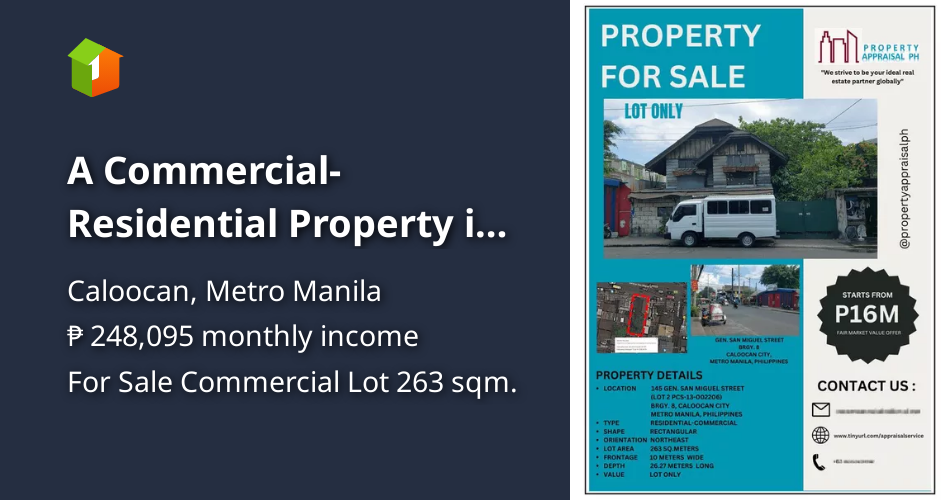 A Commercial-Residential Property in Barangay 8, Caloocan City [Lots 🚜 ...