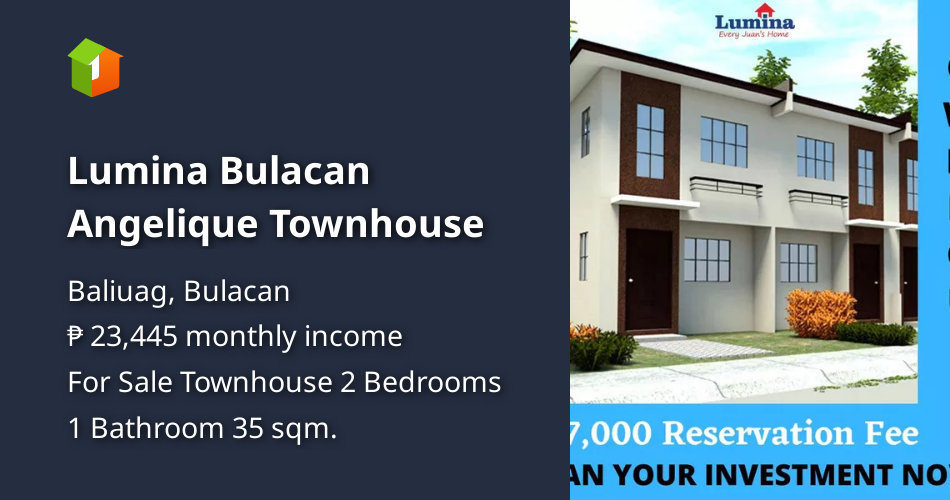 Lumina Bulacan Angelique Townhouse [Houses and Lots 🏘️] (September 2021 ...