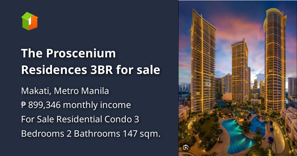 The Proscenium Residences 3BR for sale [Condos 🏙️] (July 2023) in ...