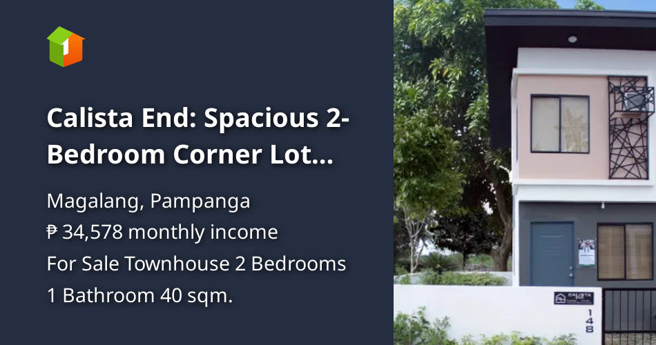 Calista End: Spacious 2-Bedroom Corner Lot and Carport in PHirst Park ...