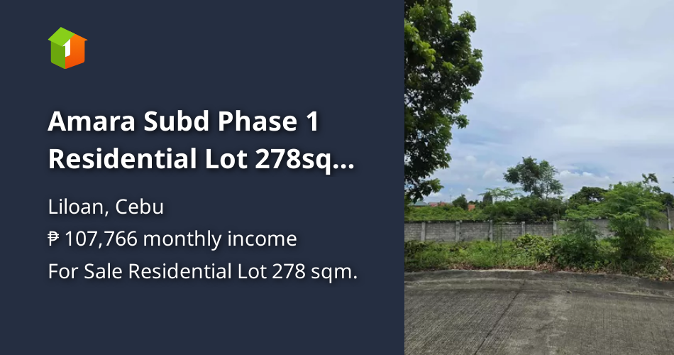 Amara Subd Phase 1 Residential Lot 278sqm Elevated Liloan [Lots 🚜 ...