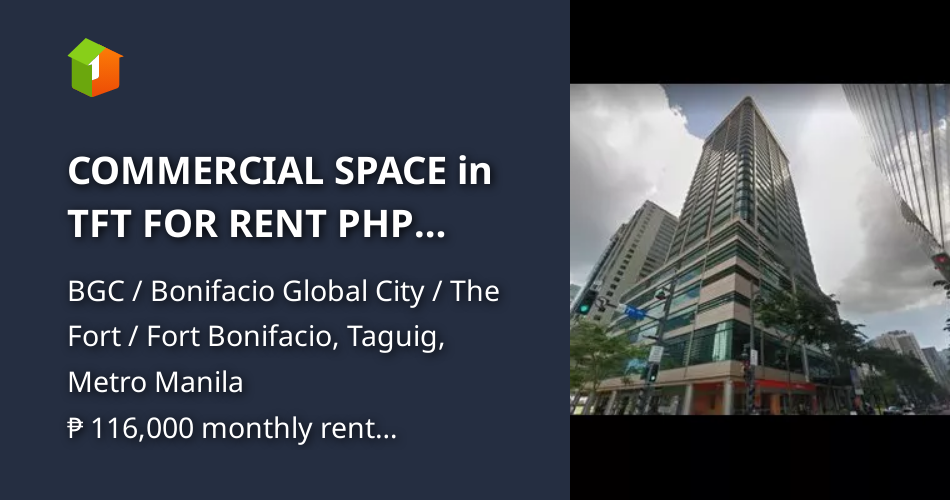 COMMERCIAL SPACE in TFT FOR RENT PHP 2,000/sqm, Taguig City-BGC ...