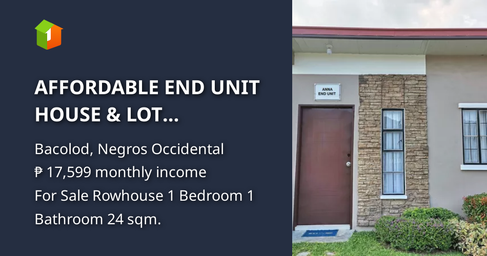 AFFORDABLE END UNIT HOUSE & LOT INVESTMENT IN BACOLOD [Houses and Lots ...