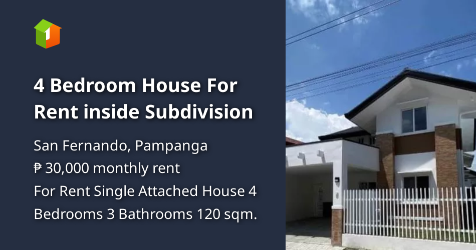4 Bedroom House For Rent inside Subdivision [Houses and Lots 🏘️ ...