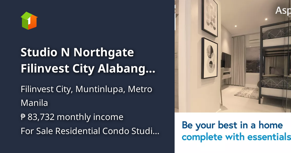 Studio N Northgate Filinvest City Alabang Muntinlupa [Condos 🏙️] (July 2023) in Filinvest City ...