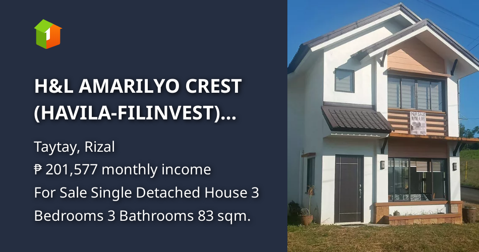 H&L AMARILYO CREST (HAVILA-FILINVEST) 3BR, 3T&B, 2 STOREY, RFO, BRAND ...