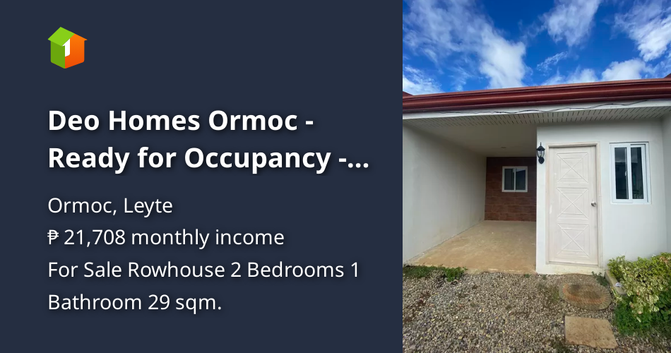Deo Homes Ormoc - Ready for Occupancy - Ormoc Residences [Houses and Lots 🏘️] (December 2025) in ...