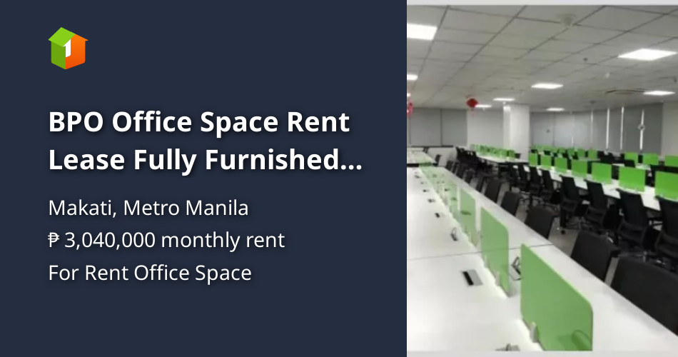 BPO Office Space Rent Lease Fully Furnished Makati City 3200sqm ...