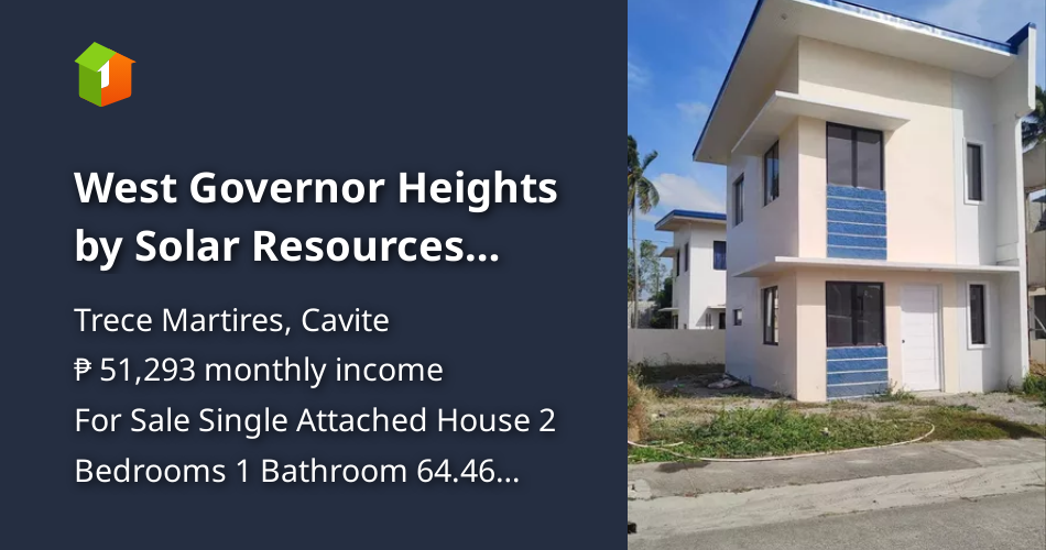 West Governor Heights by Solar Resources offers a 2-bedroom Single ...