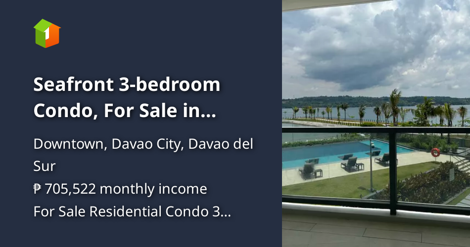 Seafront 3-bedroom Condo, For Sale in Azuela Cove, Davao City [Condos 🏙 ...