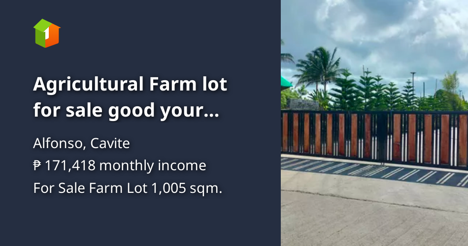 Agricultural Farm lot for sale good your retirement place! [Lots 🚜 ...