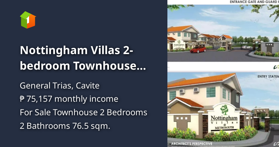 Nottingham Villas 2-bedroom Townhouse For Sale [House and Lot 🏘️] (May ...