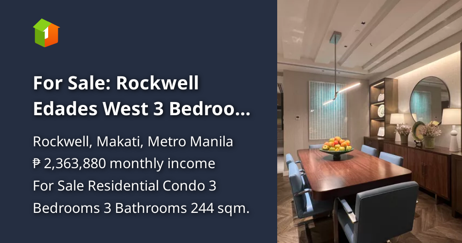 For Sale: Rockwell Edades West 3 Bedroom Flat (Direct Buyers Only ...
