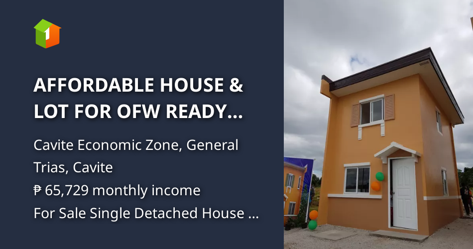AFFORDABLE HOUSE & LOT FOR OFW READY FOR OCCUPANCY IN CAVITE [Houses ...