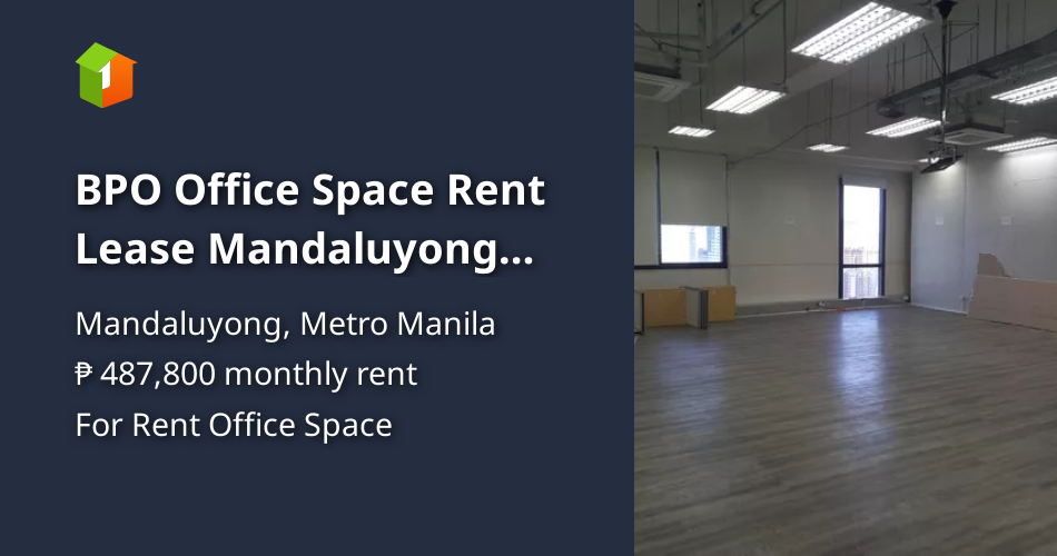 BPO Office Space Rent Lease Mandaluyong City Manila 542 sqm [Commercial ...