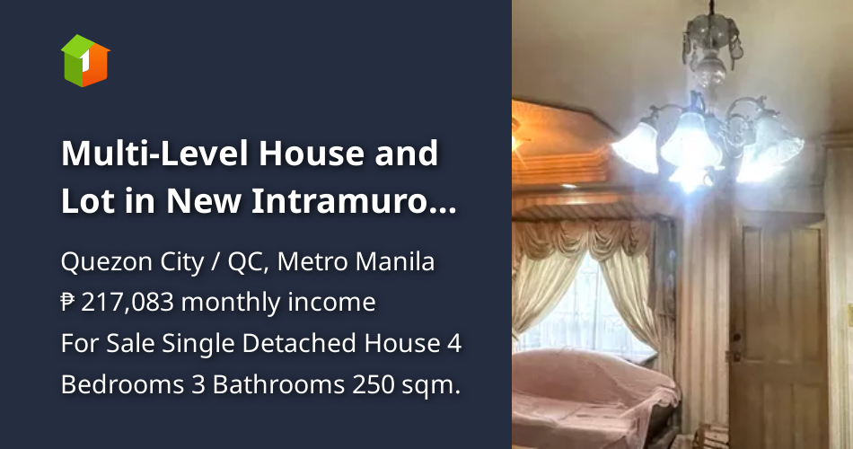 Multi-Level House and Lot in New Intramuros Village, Quezon City ...