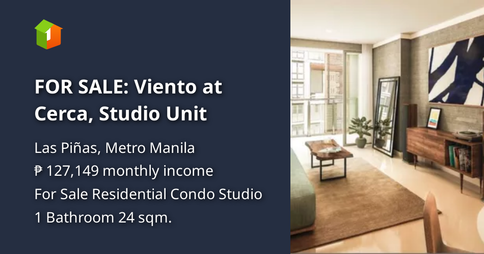 FOR SALE: Viento at Cerca, Studio Unit [Condos 🏙️] (November 2024) in ...