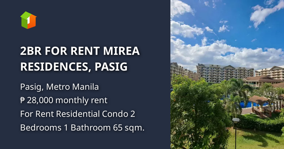 2BR FOR RENT MIREA RESIDENCES, PASIG [Condos 🏙️] (March 2026) in Pasig ...